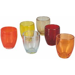 VILLA D'ESTE Gläser-Set »Acapulco Sunset« Wassergläser-Set, 6-teilig, Inhalt 300 ml rot/orange/gelb
