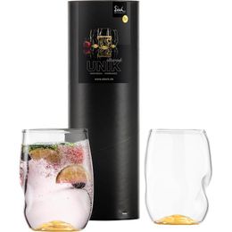 EISCH GERMANY Becher »UNIK« Allroundbecher, veredelt mit Echtgold, 2-teilig, 300 ml trasparent/goldfarben