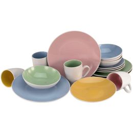 Creatable Kombiservice »Geschirr-Set Nice Cream« Service, Pastellfarben, 16 Teile, für 4 Personen pink/hellgrün/blau/gelb