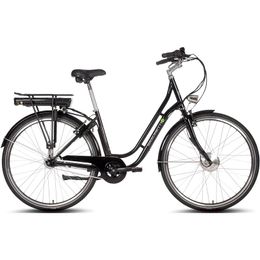 SAXONETTE &raquo;Fashion Plus 2.0&laquo; 7 Gang Shimano Nabenschaltung Frontmotor 250 W Pedelec, Elektrofahrrad f&uuml;r Damen u. Herren schwarz gl&auml;nzend+schwarz