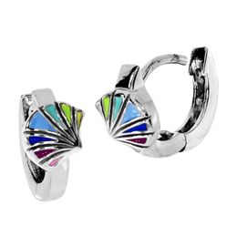 OSTSEE-SCHMUCK Paar Creolen &raquo;Creole Bl&uuml;te Creole Bl&uuml;te&laquo; 12 x 6 mm Niedliche Creole aus Silber, rhodiniert