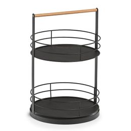 zeller PRESENT Tablett 2-stufig schwarz