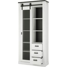 Home Affaire Vitrine »SHERWOOD« Breite ca. 93 cm Pinie Weiss Dekor Home Affaire – Die Premium-Linie der Marke Home Affaire