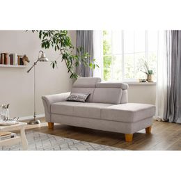 Home Affaire Recamiere &raquo;Conville&laquo; incl. Kopfteilverstellung, Federkern, wahlweise mit Bettkasten grau 100% Polyester