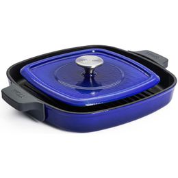 Woll Grillpfanne &raquo;Iron&laquo; Gusseisen 1 Stk. tlg. 28x28 cm, Induktion blau