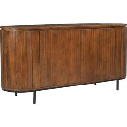 Sit Sideboard »MANGO NATURAL« 1 Stk. tlg. mit Lamellenfront Natur, Schwarz