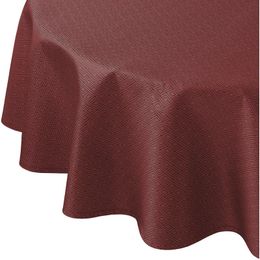Curt Bauer Tischdecke &raquo;3947 Riga, oval, mit Rautenmotiv, Damast-Tischw&auml;sche&laquo; aus 59% Baumwolle, 41% Polyester, merzerisiert, mit Fleckschutz rubin...