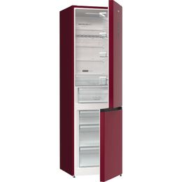 Gorenje Kühl-/Gefrierkombination »NK89C0DR« 200 cm hoch 60 cm breit bordeaux Akustisches Warnsignal bei Temperaturerhöhung im Kühlteil