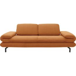 LOOKS by Wolfgang Joop 2-Sitzer &raquo;LOOKS by Wolfgang Joop 2-Sitzer-Sofa >>LOOKS XIII<<&laquo; Wahlweise mit Arm- und Kopfteilverstellung orange 92% Polyester.