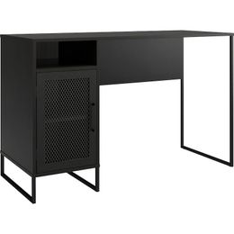 DOREL HOME Schreibtisch »Purdue« 1 Stk. tlg. Tür mit Magnetverschluß, Gestell aus Metall, Höhe 76, 5 cm schwarz eiche/schwarz + schwarz + schwarz...