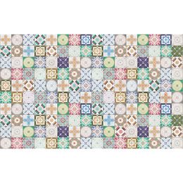 Komar Vliestapete »Digitaldruck Vlies - Marrakech Mosaik - Größe 400 x 250 cm« bedruckt glatt Wohnzimmer, Schlafzimmer grau/blau/grün B/L: 400 m m...