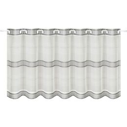 GERSTER Scheibengardine &raquo;Ubbe&laquo; &Ouml;sen 1 Stk. tlg. HxB: 50x140, mit modernem Streifen Design natur Obermaterial: 100% Polyester 50 cm