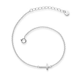 Glanzst&uuml;cke M&uuml;nchen GLANZST&Uuml;CKE M&Uuml;NCHEN Gliederarmband &raquo;X945&laquo; aus Sterling Silber silber none Filigranes Damen-Armband mit Kreuz-Symbol