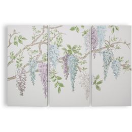 Laura Ashley Mehrteilige Bilder »Wisteria Garden« Set, 1 Stk. tlg. Leinwandbilder Set (3er) 90x60cm Farbe Bild(er): mehrfarbig