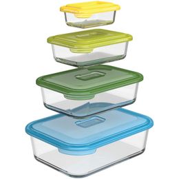 Joseph Joseph Auflaufform »Nest Storage« Glas 4 Stk. tlg. Borosilikatglas, 1 x 2, 5 Liter, 1 x 1, 3 Liter, 1 x 550 ml, 1 x 130 ml bunt