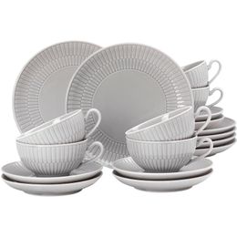 Seltmann Weiden Teeservice »Geschirr-Set, 18 Teile, Amina, klein« Tassen, Untertassen, Teller, Made in Germany, 18 Teile, für 6 Personen grau 0