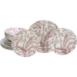 Creatable Teller-Set »Venecia, Tellerset 18-tlg« Traditionell, Nostalgie rot