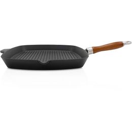 Krüger KRÜGER Steakpfanne »Einsenguss Grill-/ Steakpfanne RUSTICA, 28 x 28cm« Gusseisen 1 Stk. tlg. für Induktions-Kochfelder geeignet schwarz