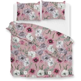 ZO HOME Bettw&auml;sche &raquo;Gioia&laquo; 2 Stk. tlg. Bettw&auml;sche aus 100% Baumwolle, hochwertiges Flanell Pink Obermaterial: 100% Baumwolle B/L: 155 cm x 220 cm