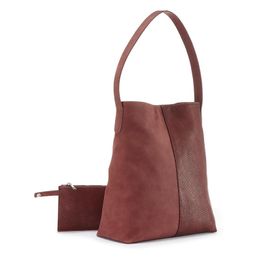 Vivance Shopper »Schultertasche« mit kleiner Innentasche, Handtasche, Damentasche VEGAN bordeaux