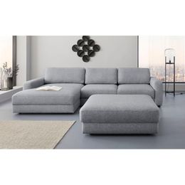 Places of Style Ecksofa »Bloomfield, bequem und elegant, OTTOs Choice, Breite 303cm, L-Form« wahlweise mit Bettfunktion und Bettkasten Antarctica
