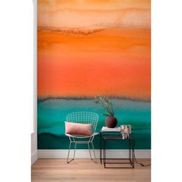 Komar Fototapete »Digitaldruck Vlies - Risveglio - Größe 300 x 250 cm« bedruckt glatt Wohnzimmer, Schlafzimmer Orange