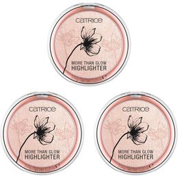 Catrice Highlighter »More Than Glow Highlighter« mit metallisch-glänzendem Schimmer-Effekt Supreme Rose Beam Gepresster Puder-Highlighter im 3er Pack