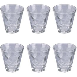 VILLA D'ESTE Gläser-Set »Glace Charm« Wassergläser-Set, 6-teilig, Inhalt 280 ml transparent