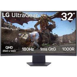 LG Curved-Gaming-Monitor »32GS60QX« 80 cm/32 2560 x 1440 px QHD 1 Reaktionszeit 180 Hz schwarz