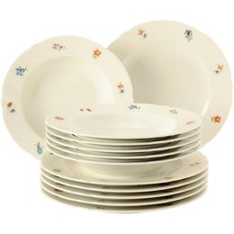 Seltmann Weiden Tafelservice »Geschirr-Set, Service Marieluise« Geschirr, Geschirr-Set, Made in Germany, 16 Teile, für 6 Personen creme, bunt