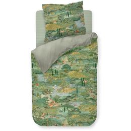 PIP Studio Bettw&auml;sche &raquo;Toscana&laquo; 2 Stk. tlg. Gr&uuml;n Obermaterial: 100% Baumwolle B/L: 155 cm x 220 cm