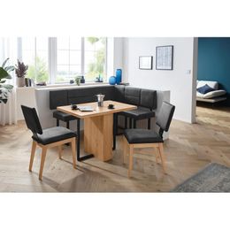 Home Affaire Eckbankgruppe &raquo;Ema&laquo; 4 Stk. tlg. Light Brown/schwarz + anthrazit + schwarz