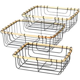 Boltze Aufbewahrungskorb »Korb Agora, 3 tlg.« schwarz