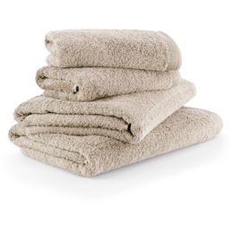 Möve MÖVE Handtuch Set »Superwuschel 100% Premium Cotton Baumwolle« Set 4 Stk. Walkfrottee cashmere Obermaterial: 100% Baumwolle