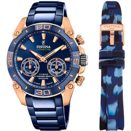 Festina Chronograph »Chrono Bike 2021 - Special Edition Connected« Armbanduhr, Quarzuhr, Herrenuhr, Stoppfunktion, ideal als Geschenk...