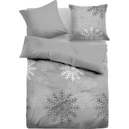 Tom Tailor HOME Wendebettwäsche »BIG SNOW in Gr. 135x200, 155x220 oder 200x200 cm, für Weihnachten« 2 Stk. tlg. Flanell kuschelig warm im Winter,...