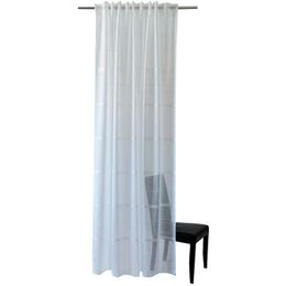 HOMING Gardine &raquo;Linus&laquo; verdeckte Schlaufen 1 Stk. tlg. Streifen, modern, Wohnzimmer, Schlafzimmer wei&szlig; Obermaterial: 100% Polyester 245 cm