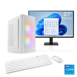 CSL PC-Komplettsystem »Spectrum V25103« 27 ′′ Intel Core i5 32 GB RAM 1.000 GB SSD weiß Inkl. 27 Zoll Full-HD Monitor, Maus, Tastatur, 300 MBit/s...