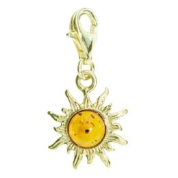 OSTSEE-SCHMUCK Kettenanhänger »Charm-Einhänger Sonne 14 mm« (1 Stk. tlg.) 25 x 13 mm Interessanter Charm-Einhänger aus Gold 333/000