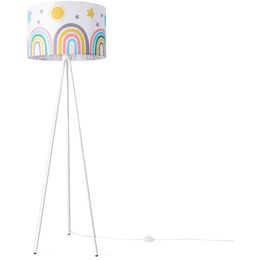 Paco Home Stehlampe »TRINA TWEET 462 RAIN« E27 Lampe Kinderzimmer Kinderlampe Babyzimmer E27 Regenbogen Sonne Wolken Weiß