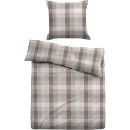 Tom Tailor HOME Bettwäsche »Bent« 2 Stk. tlg. warme Flanell (Biber) Qualität, kariert - made in Germany chocolate Obermaterial: 100% Baumwolle B/L:...