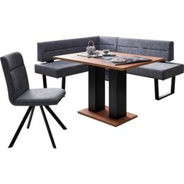 massivline&more Eckbankgruppe &raquo;Martina&laquo; 5 Stk. tlg. frei im Raum stellbar blau Holzwerkstoff, Massivholz, Polyester