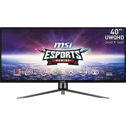 MSI Gaming-LED-Monitor »MAG401QR« 102 cm/40 ′′ 3440 x 1440 px UWQHD 1 Reaktionszeit 155 Hz 3 Jahre Herstellergarantie, USB-C schwarz Neigbar, Vesa...