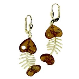 OSTSEE-SCHMUCK Paar Ohrh&auml;nger &raquo;Ohrh&auml;nger Fisch 30 mm Ohrh&auml;nger Fisch 30 mm&laquo; 45 x 14 mm Ein aussergew&ouml;hnlicher Ohrschmuck