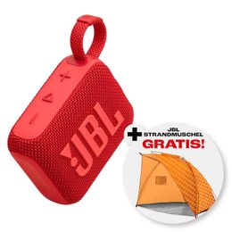 JBL Bluetooth-Lautsprecher »Set: GO 4 + gratis dazu: Strandmuschel« (A2DP Bluetooth AVRCP Bluetooth Bluetooth App-Steuerung 4, 2 W) Rot...