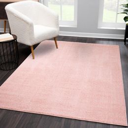 Carpet City Teppich »Softshine 2236« rechteckig 14 mm Höhe Läufer, Hochflor, besonders weich, robust, Uni, Wohnzimmer pink Obermaterial: 100%...