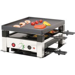 SOLIS OF SWITZERLAND Raclette &raquo;5 in 1 Table Grill for 4&laquo; 4 Stk. Raclettepf&auml;nnchen 1.020 W schwarz