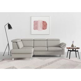 Sit & More SIT&MORE Ecksofa »Arngast L-Form« inklusive Kopfteilverstellung und Federkern light grey
