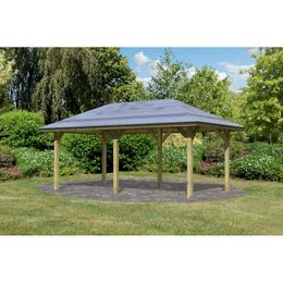 Karibu Pavillon &raquo;Bergen 2&laquo; BxTxH: 592x338x290 cm, mit H-Pfostenanker