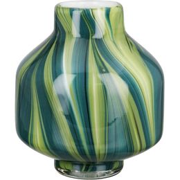 Gilde Tischvase »Verdo, Höhe ca. 16 cm« dekorative Vase aus Glas, Blumenvase grün